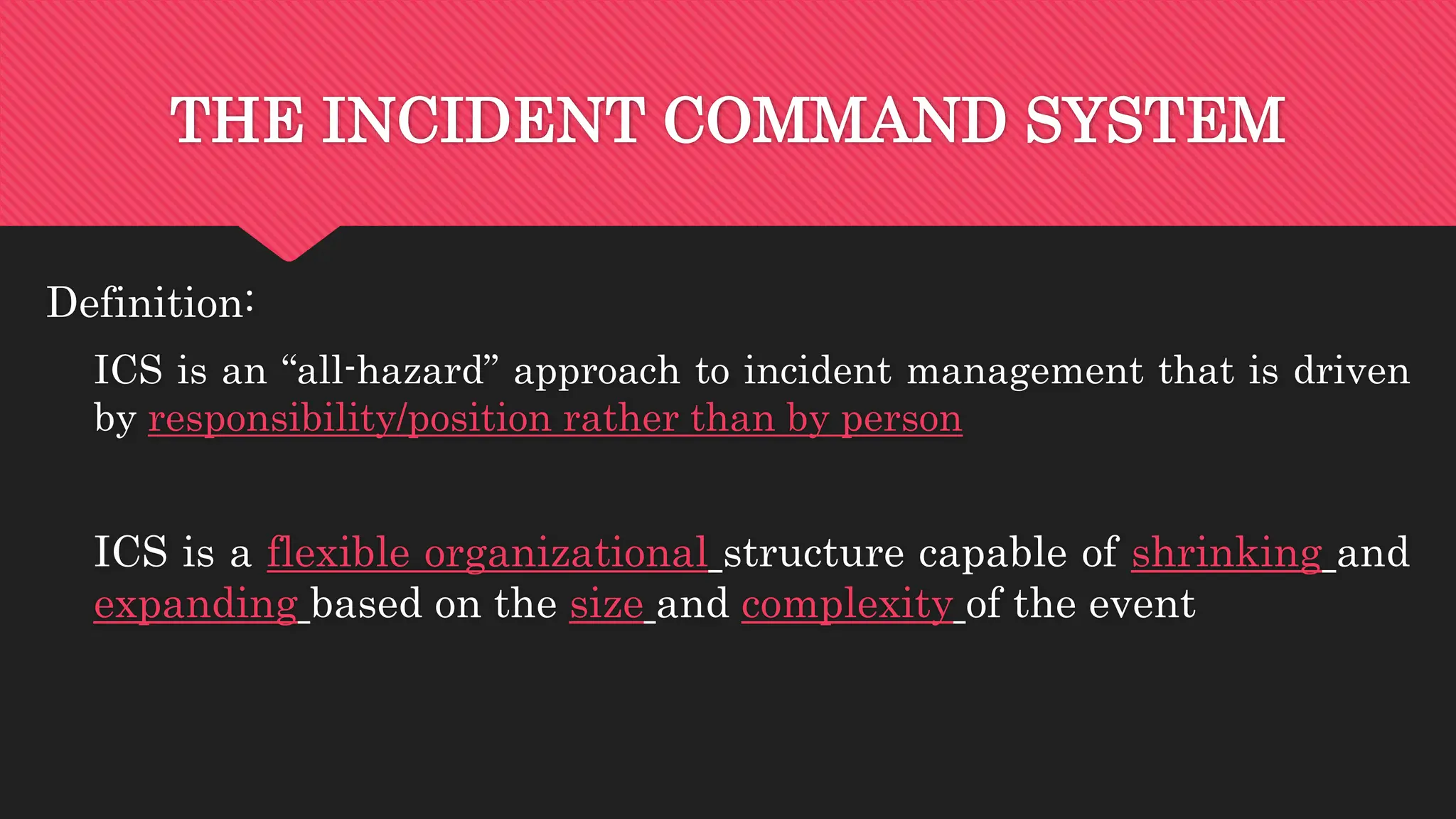 INCIDENT COMMAND SYSTEM POWERPOINT PRESENTATION | PPT