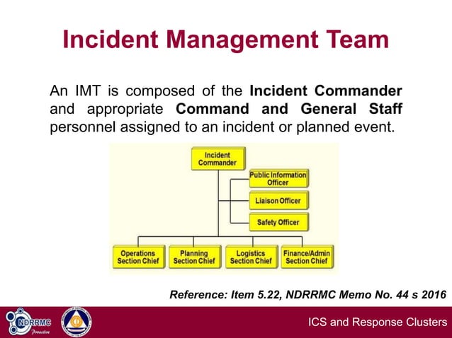 ICS-AND-RESPONSE-CLUSTERSICS-AND-RESPONSE-CLUSTERS.pptx.pptx | Civil ...