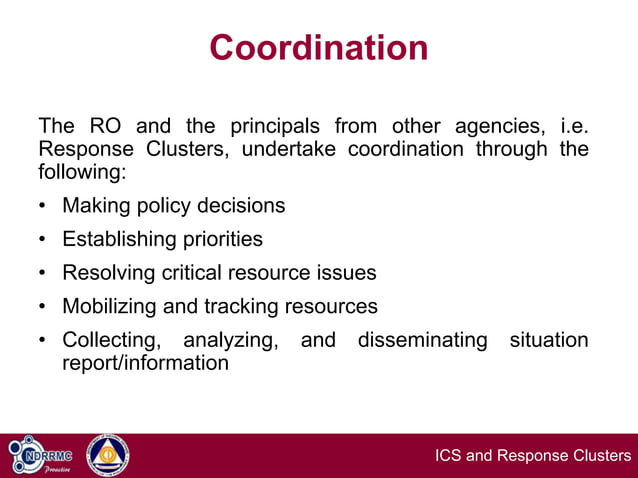 ICS-AND-RESPONSE-CLUSTERSICS-AND-RESPONSE-CLUSTERS.pptx.pptx | Civil ...