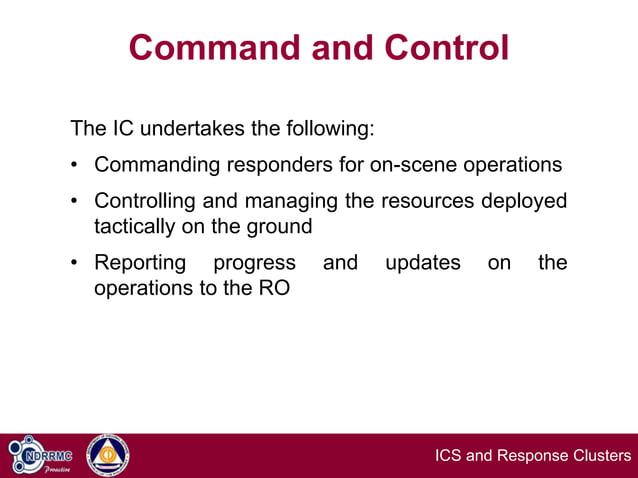 ICS-AND-RESPONSE-CLUSTERSICS-AND-RESPONSE-CLUSTERS.pptx.pptx | Civil ...