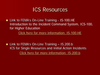 Basic Incident Command System for College DRRM Subject | PDF