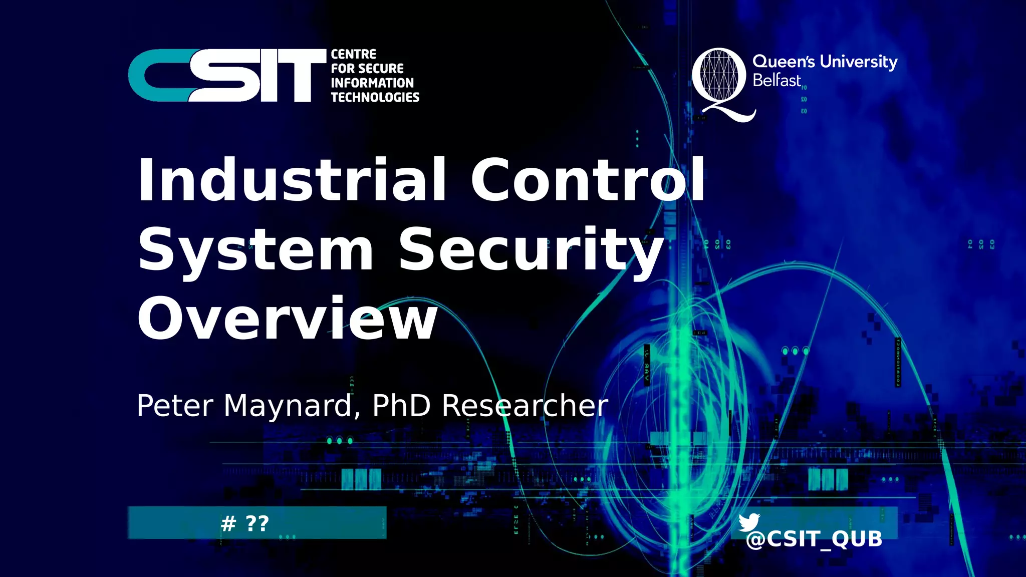 Industrial Control System Security Overview | PPT