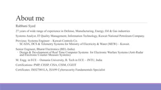 Mr. Sayed Rabbani - Quality Assurance - The 80% of Industrial Control ...