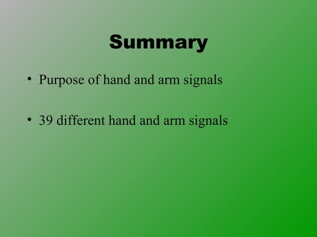 Ics0903 hand-and-arm-signals | PPT