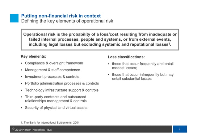 Non-Financial Risks: A focus on Operational Risk | PDF