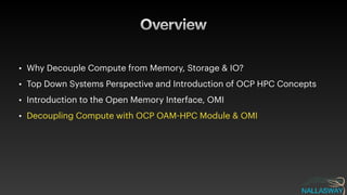Decoupling Compute from Memory, Storage and IO with OMI | PPT