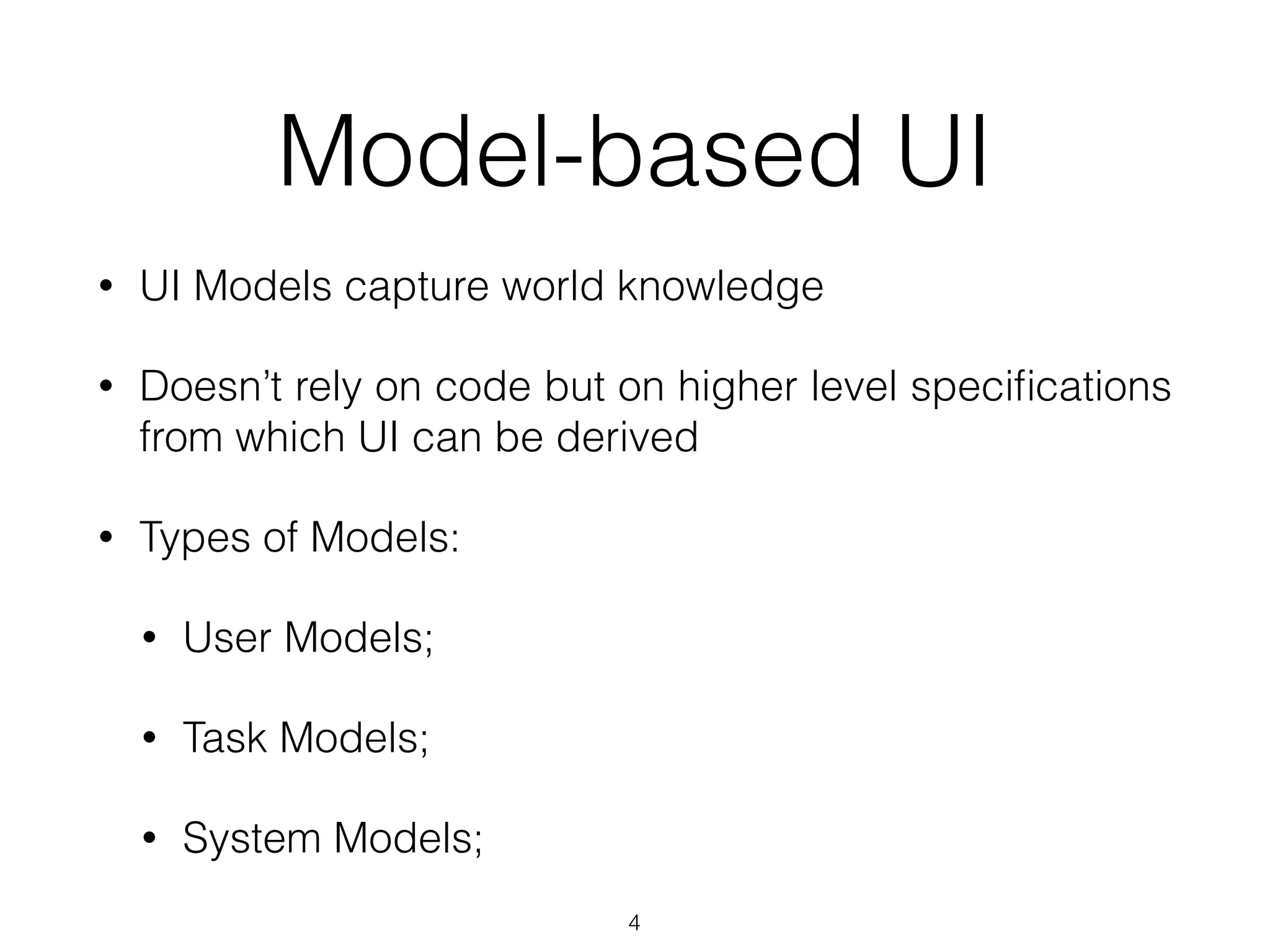 ICS2208 Lecture3 2023-2024 - Model Based User Interfaces | PDF