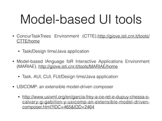 ICS2208 Lecture3 2023-2024 - Model Based User Interfaces | PDF