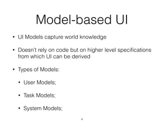 ICS2208 Lecture3 2023-2024 - Model Based User Interfaces | PDF