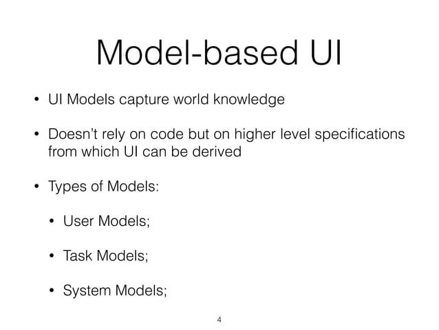 ICS2208 Lecture3 2023-2024 - Model Based User Interfaces | PPT