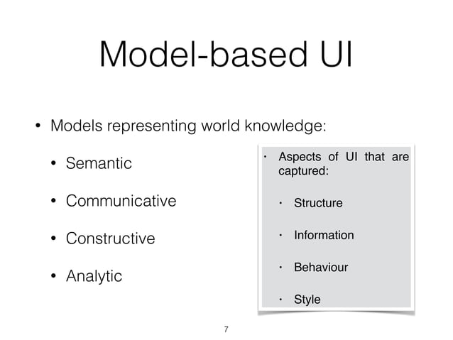 ICS2208 Lecture3 2023-2024 - Model Based User Interfaces | PPT
