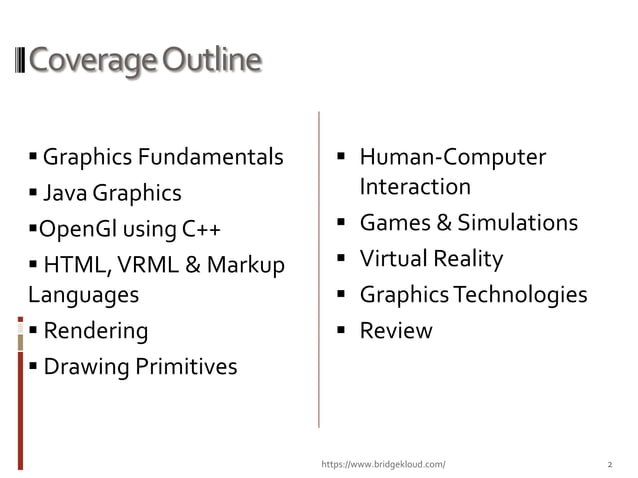 Ics2311 l00 overview of computer graphics | PPT