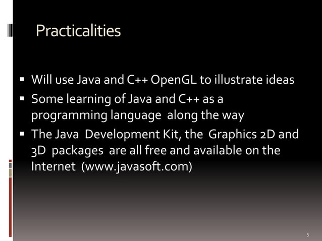 Ics2311 l00 overview of computer graphics | PPT