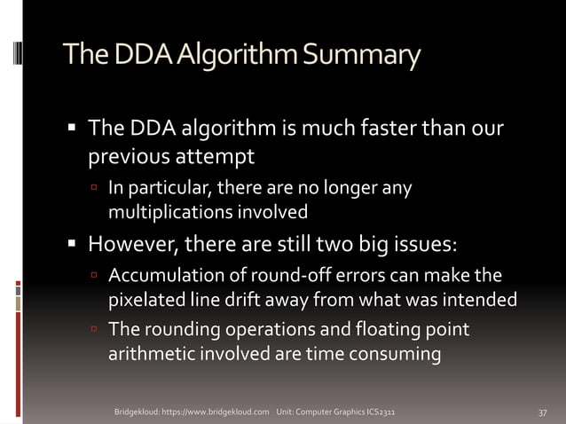 line drawing algorithms COMPUTER GRAPHICS & Graphical Programming | PPTX