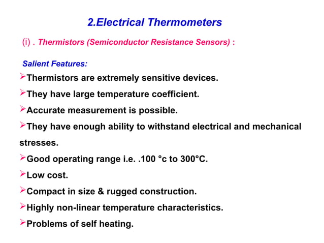 Temperature measurement, thermocouples, Resistance Temperature ...