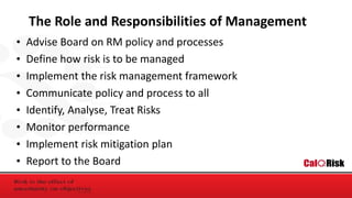 Risk Management and the Company Secretary | PPTX