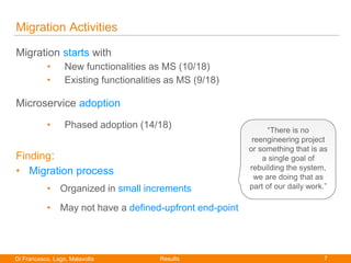 Migrating towards Microservice Architectures: an Industrial Survey | PPT