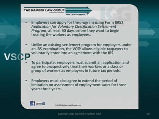 Independent Contractors vs. Employees: Classification and Correction | PPT