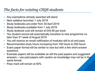 ICSA qualifying programme update 2019 | PPTX