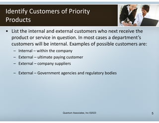 Internal Customer Satisfaction the Key to Process Improvement | PPT