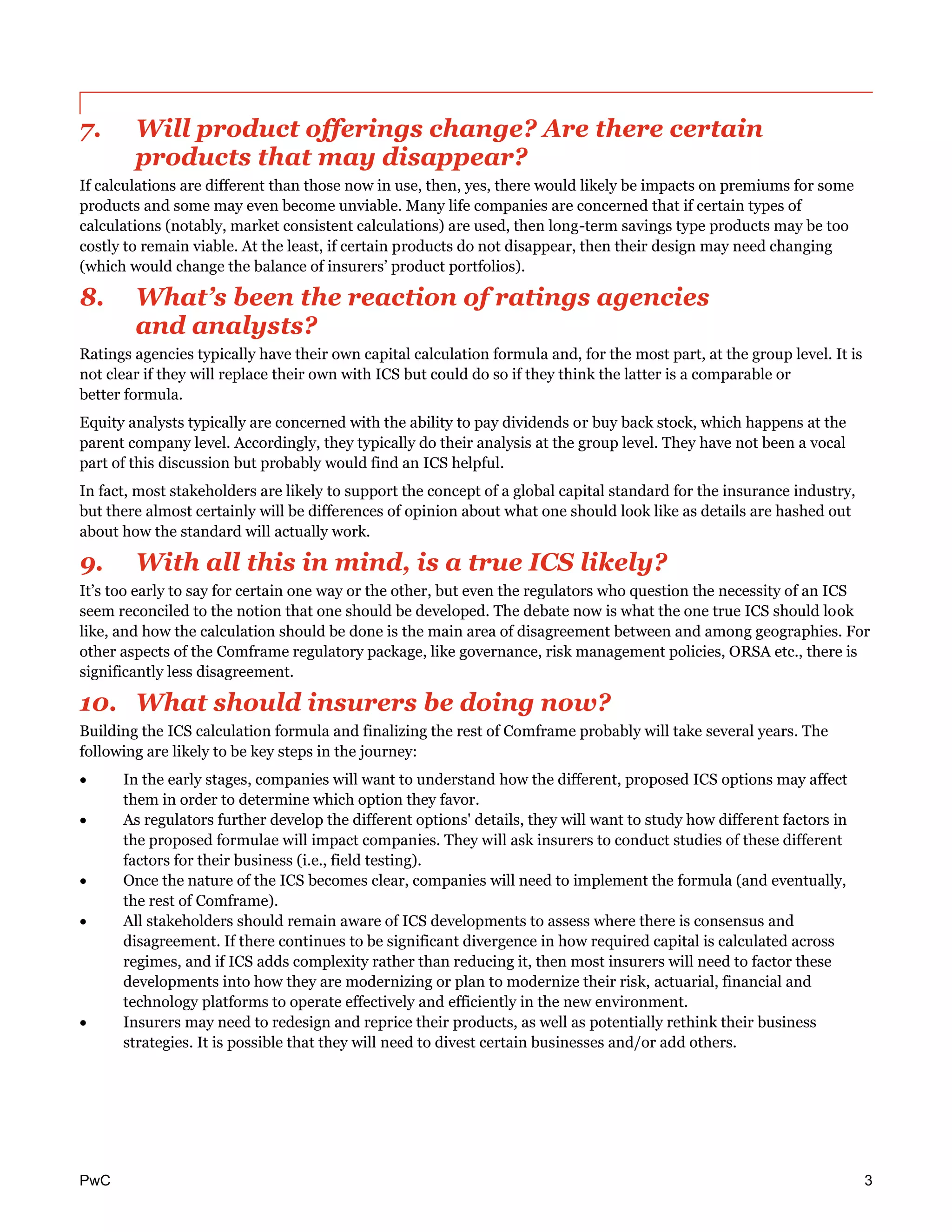 International Capital Standard (ICS) Background | PDF