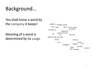 A Study on Compositional Semantics of Words in Distributional Spaces | PDF