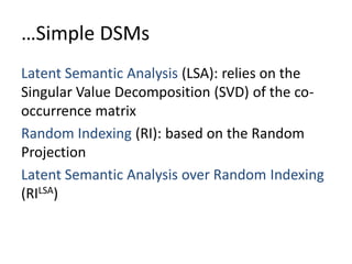 A Study on Compositional Semantics of Words in Distributional Spaces | PDF