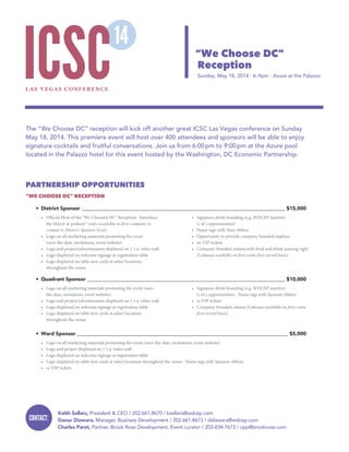 ICSC "We Choose DC" Sponsorship Kit | PDF