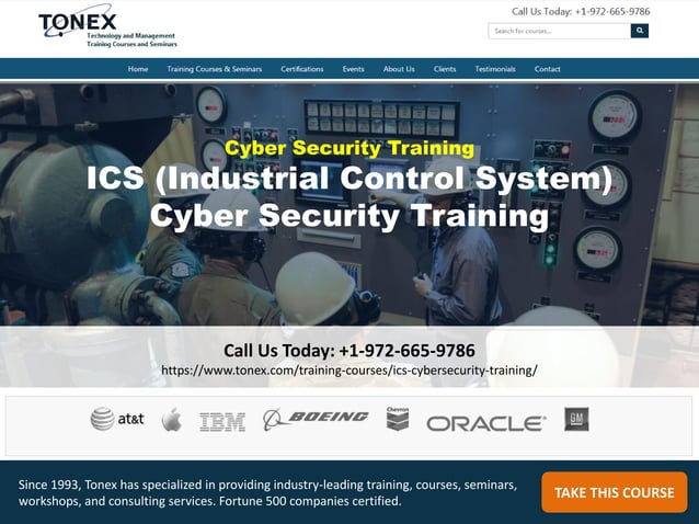 ICS (Industrial Control System) Cybersecurity Training | PPT