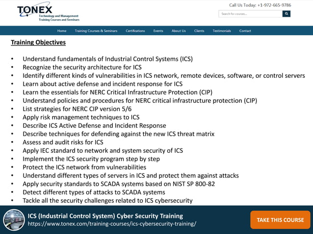 ICS (Industrial Control System) Cybersecurity Training | PPT