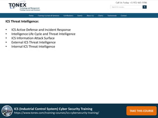 ICS (Industrial Control System) Cybersecurity Training | PPT