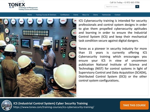 ICS (Industrial Control System) Cybersecurity Training | PPT