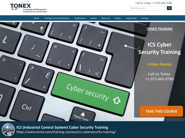 ICS (Industrial Control System) Cybersecurity Training | PPT