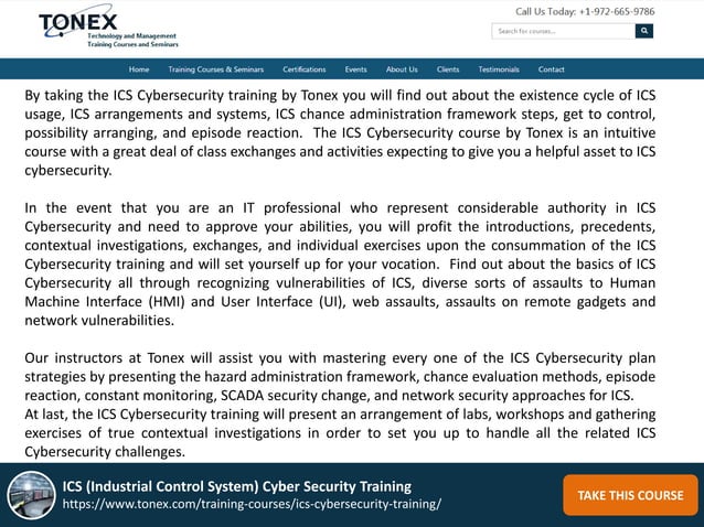 ICS (Industrial Control System) Cybersecurity Training | PPT