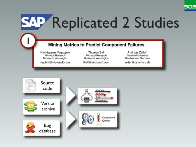 Predicting Defects In Sap Java Code An Experience Report Key