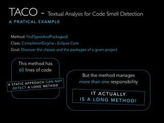 Textual Analysis for Code Smell Detection | PPT