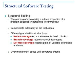 Demand-Driven Structural Testing with Dynamic Instrumentation (ICSE ...