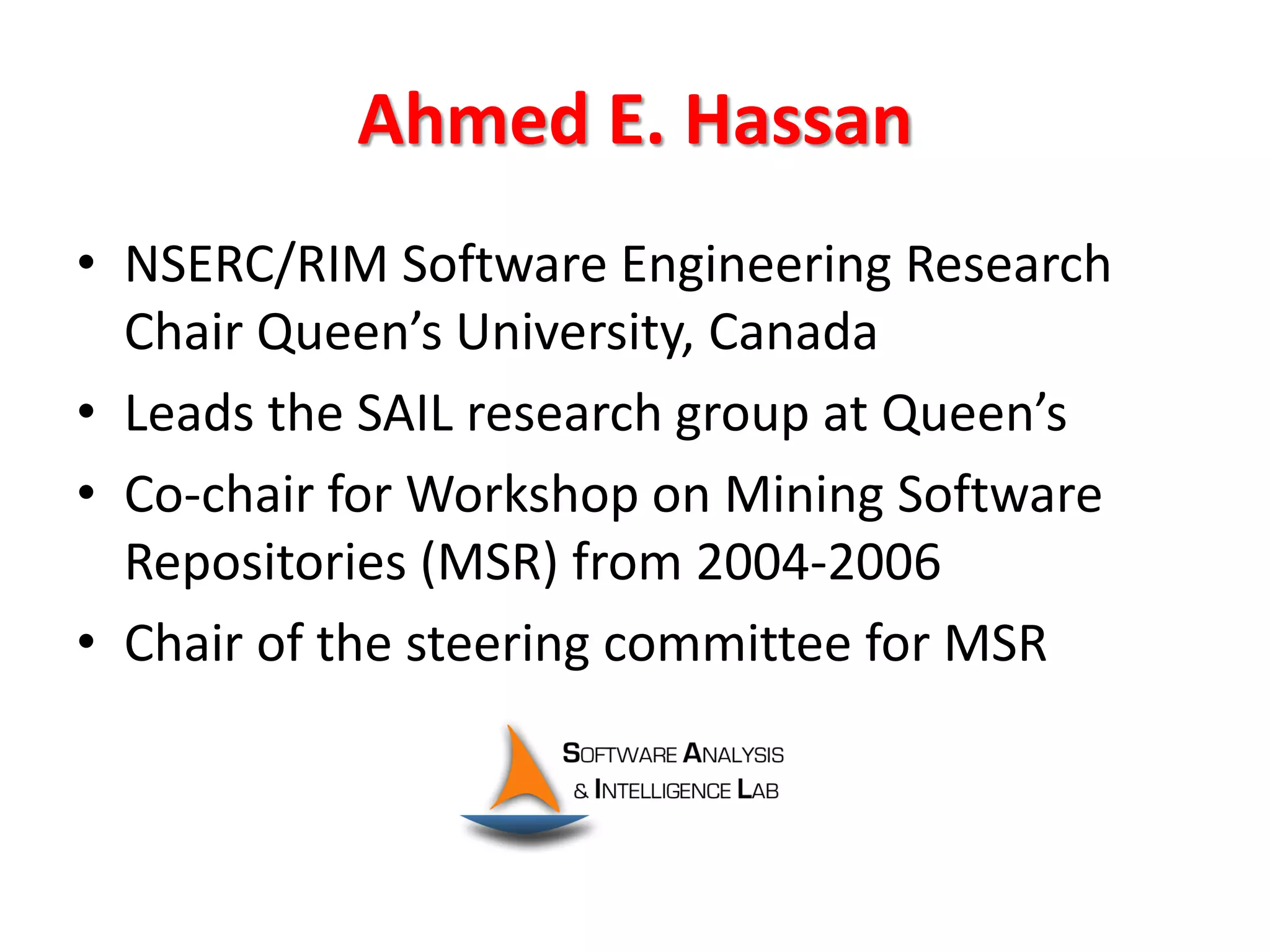 Mining Software Engineering Data | PPT