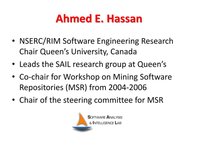 Mining Software Engineering Data | PPT