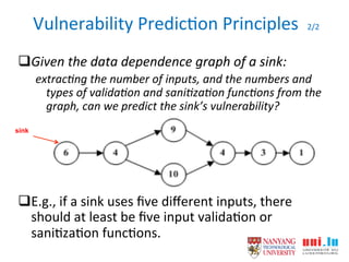 Mining SQL Injection and Cross Site Scripting Vulnerabilities using Hybrid Program Analysis | PPT