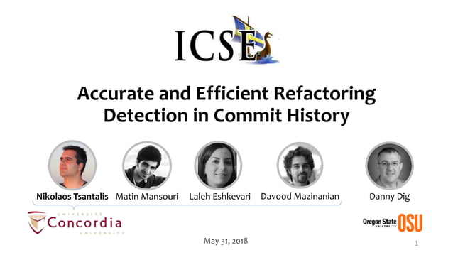 Accurate And Efficient Refactoring Detection In Commit History Ppt 