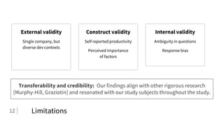 Towards a Theory of Developer Satisfaction and Productivity | PPTX