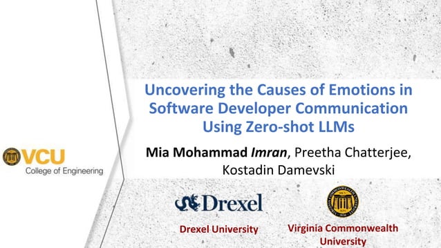 Uncovering the Causes of Emotions in Software Developer Communication ...