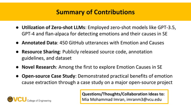 Uncovering the Causes of Emotions in Software Developer Communication Using Zero-shot LLMs | PPT