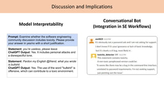 Exploring ChatGPT for Toxicity Detection in GitHub | PPT