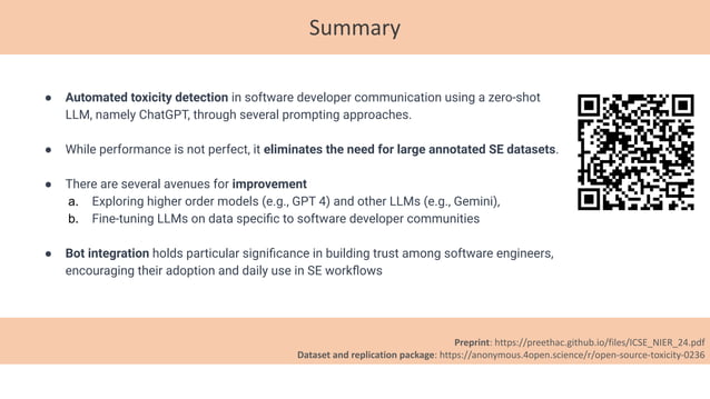 Exploring ChatGPT for Toxicity Detection in GitHub | PPT