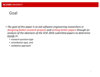 Writing Good Software Engineering Research Papers: Revisited | PDF