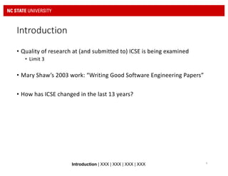 Writing Good Software Engineering Research Papers: Revisited | PDF