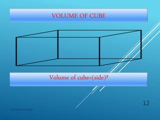 Icse class 7th surface area and volume | PPTX