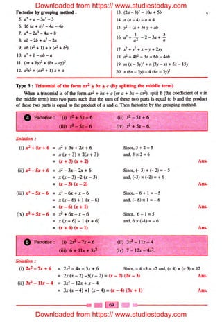 ICSE CLASS 9 CH 5 FACTORIZATION | PDF